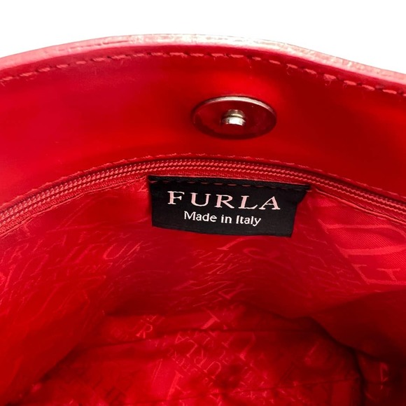 Furla | Bags | Furla Red Leather Shoulder Bag | Poshmark